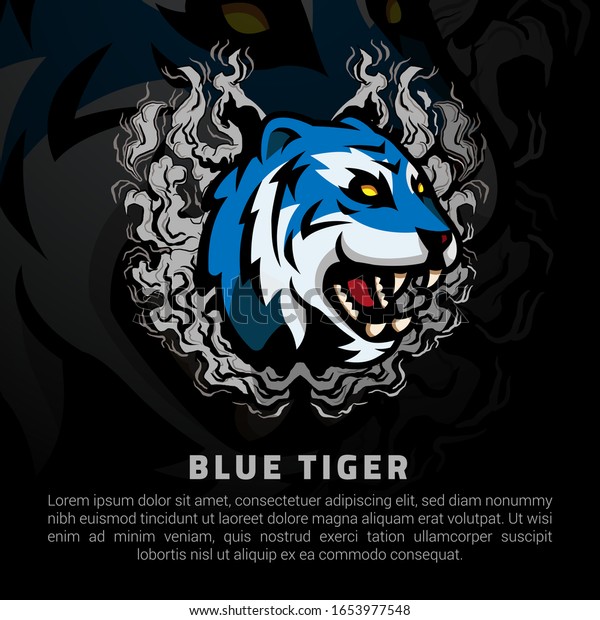 Blue Tiger Logo Template Illustration Stock Vector (Royalty Free ...