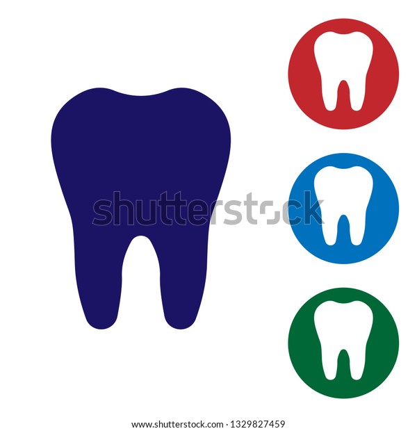 Blue Tooth Icon Isolated On White Stock Vector (Royalty Free) 1329827459