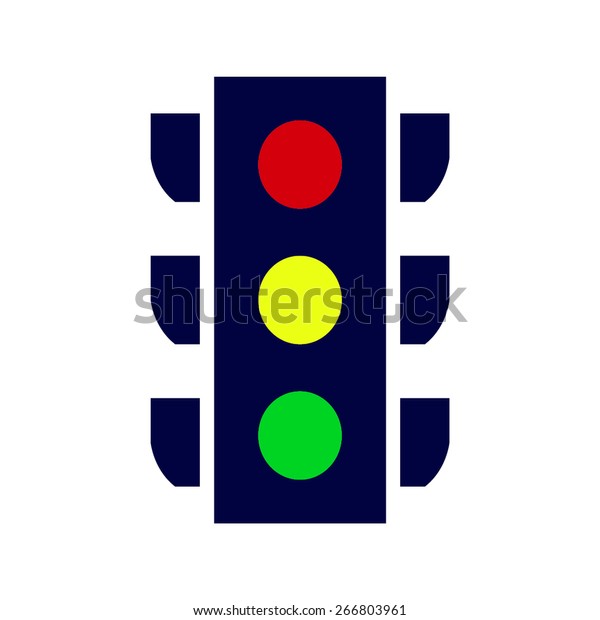 Blue Traffic Light Signal Stock Vector (Royalty Free) 266803961 ...