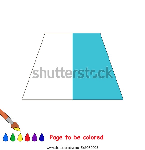 Blue Trapezium Coloring Book Educate Preschool Stock Vector (Royalty ...