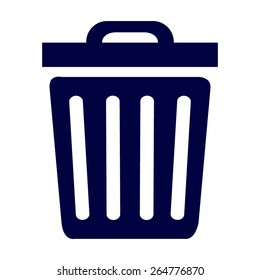 Blue Trash Icon Stock Vector (Royalty Free) 264776870 | Shutterstock