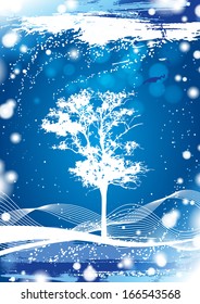 Blue Tree Silhouette Stock Vector (Royalty Free) 166543568 | Shutterstock