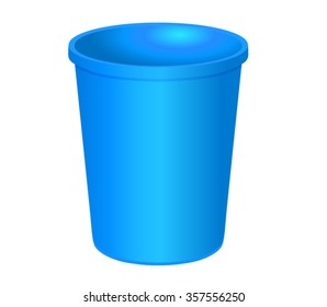 Blue Tube Plastic Container Stock Vector (Royalty Free) 357556250 ...