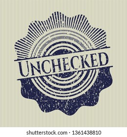 Blue Unchecked Rubber Stamp Stock Vector (Royalty Free) 1361438810 ...