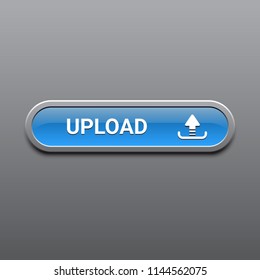 Blue Upload Button Shadow Stock Vector (Royalty Free) 1144562075 ...