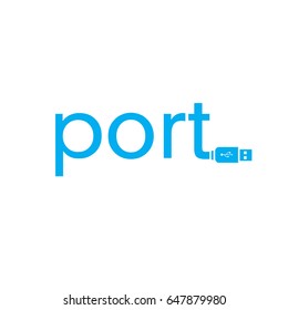Blue Usb Port Logo Stock Vector (Royalty Free) 647879980 | Shutterstock