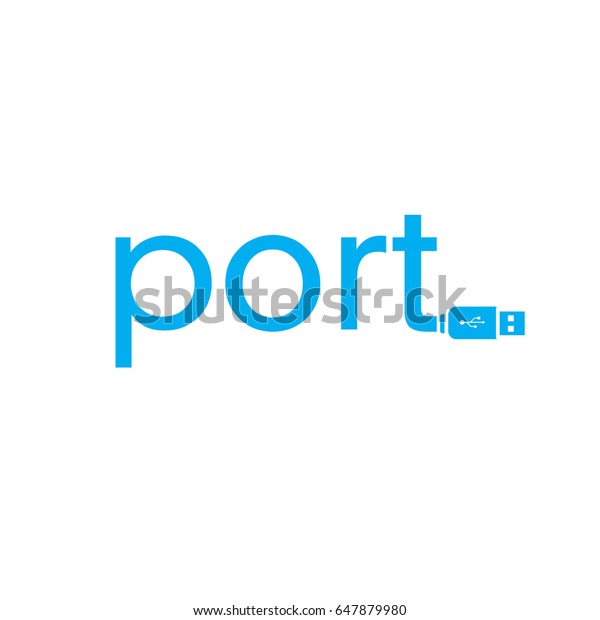Blue Usb Port Logo Stock Vector (Royalty Free) 647879980 | Shutterstock