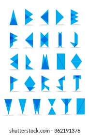 Alphabet Triangle Polygon Letter Logos Stock Vector (Royalty Free ...