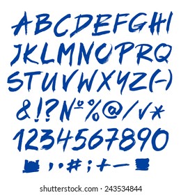 Vector Set Hand Written Abc Letters Stock Vector (Royalty Free) 261702563