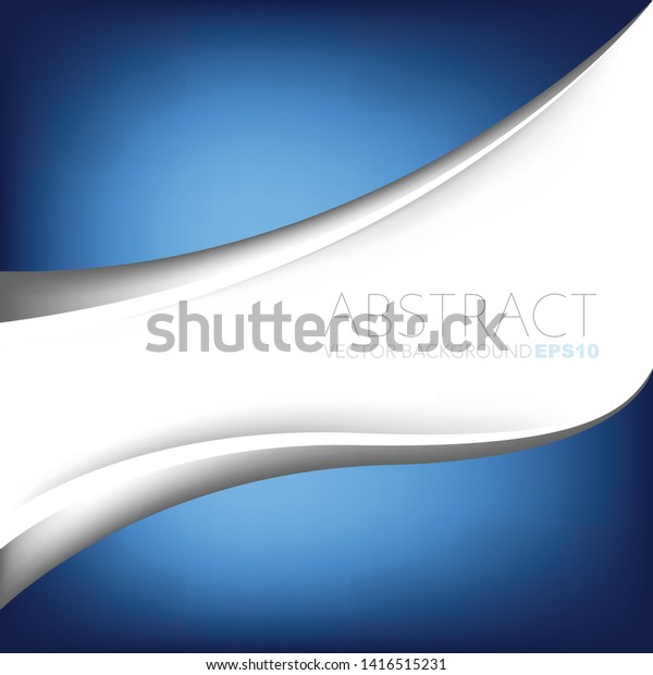 Blue Vector Background Curve Line Element Stock Vector (Royalty Free ...