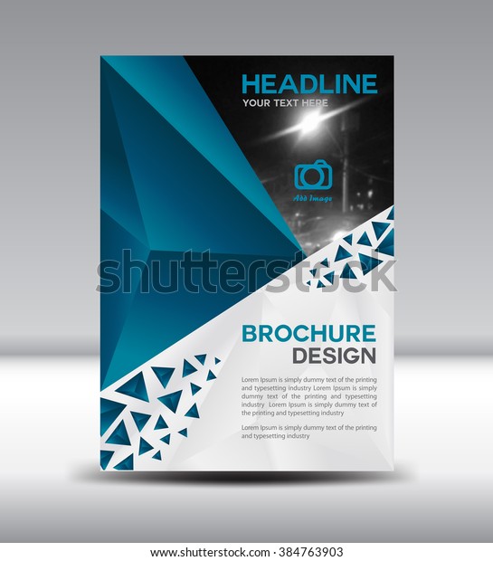 Blue Vector Brochurecover Design Magazine Flyer Stock Vector (Royalty ...