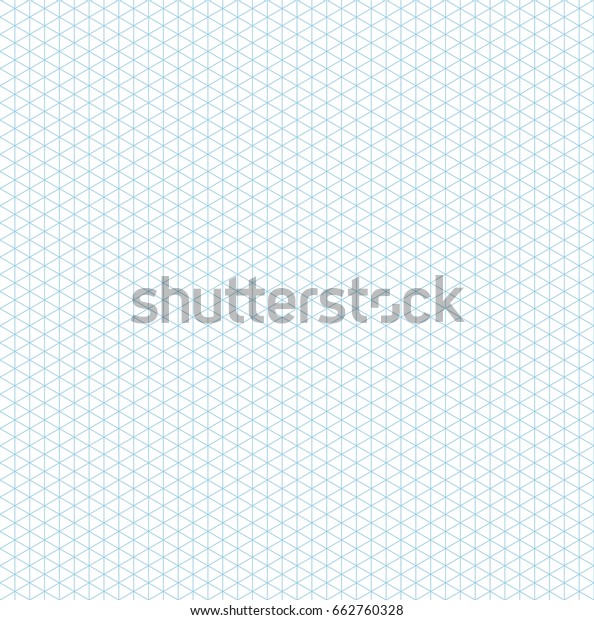 Blue Vector Isometric Grid Graph Paper Stock Vector Royalty Free