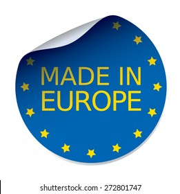 Made Eu Quality Certificate Label Vector Stock Vector (Royalty Free ...