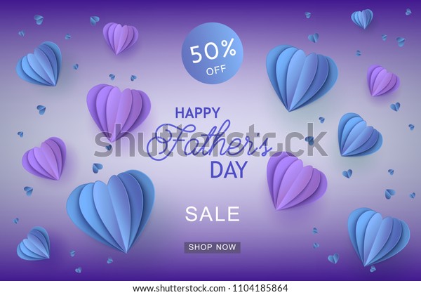 Blue Violet Heart Shapes Paper Art Stock Vector (Royalty Free ...