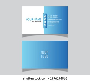 Blue Visiting Card Design New Creative Stock Vector (Royalty Free ...