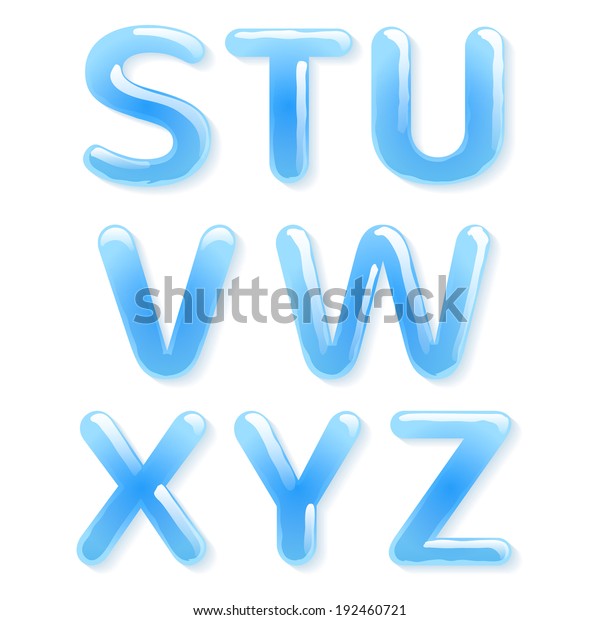 Blue Water Alphabet Stock Vector (Royalty Free) 192460721 | Shutterstock
