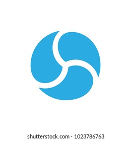 Blue Water Circle Flow Logo Vector Stock Vector (Royalty Free ...
