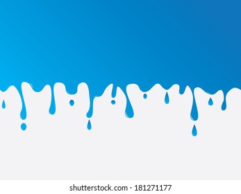 Paint Blue Color Dripping Color Dropping Stock Vector (Royalty Free ...