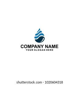 Blue Water Logo Design Stock Vector (Royalty Free) 1020604318
