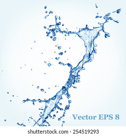 Blue Water Splash Vector Illustration Eps Stock Vector (Royalty Free ...
