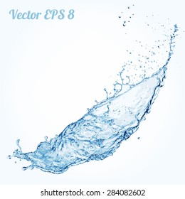 Blue Water Splash Vector Illustration Eps Stock Vector (Royalty Free ...
