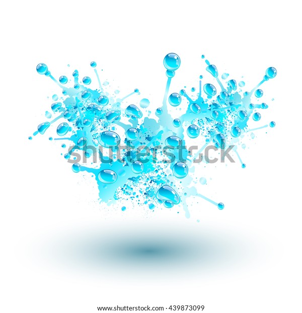 Blue Water Splash Vector Illustration Stock Vector (Royalty Free ...