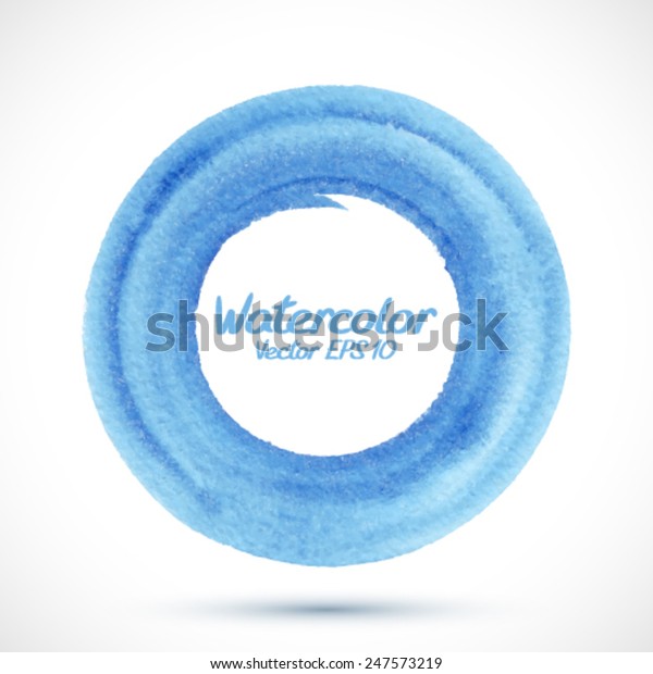 Blue Watercolor Circle Stock Vector (Royalty Free) 247573219 | Shutterstock