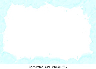 Blue Watercolor Frame Background Stock Vector (Royalty Free) 2135337455 ...