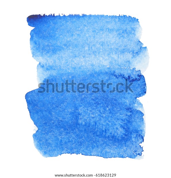 Blue Watercolor Splash Vector Illustration Isolated Stock Vector ...