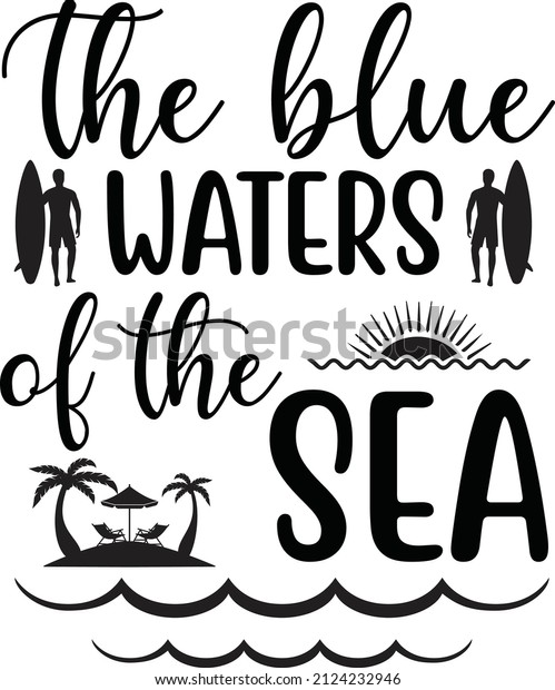 Blue Waters Sea Svg Stock Vector (Royalty Free) 2124232946 | Shutterstock