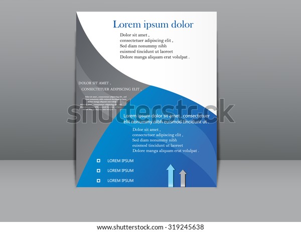 Blue Wave Brochure Stock Vector (Royalty Free) 319245638 | Shutterstock