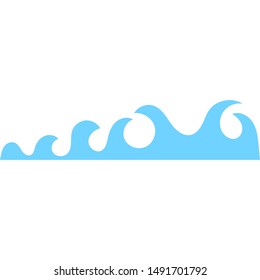 Blue Wave Icons Vector On White Stock Vector (Royalty Free) 1491701792 ...