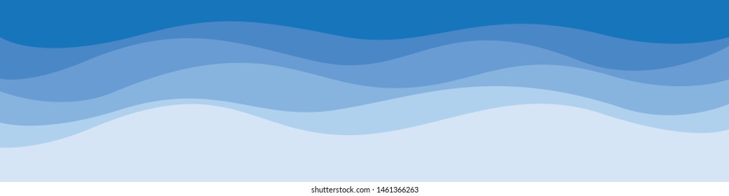 Blue Wave Illustration Header Wallpaper Background Stock Vector ...