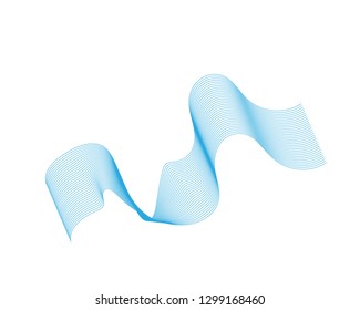 Blue Wave Line Illustration Vector Stock Vector (Royalty Free ...