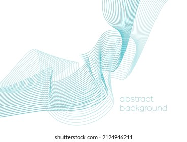 Blue Wave Line On White Background Stock Vector (Royalty Free ...