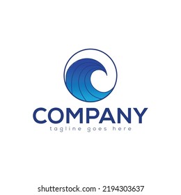 Blue Wave Logo Concept Design Stock Vector (Royalty Free) 2194303637 ...