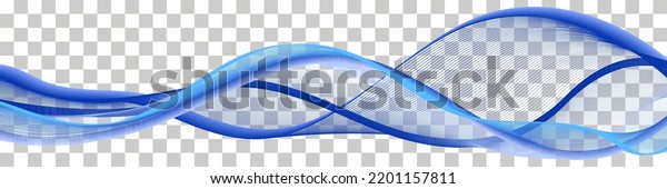Blue Wave Swirl Swoosh Undulate Transparent Stock Vector (Royalty Free ...