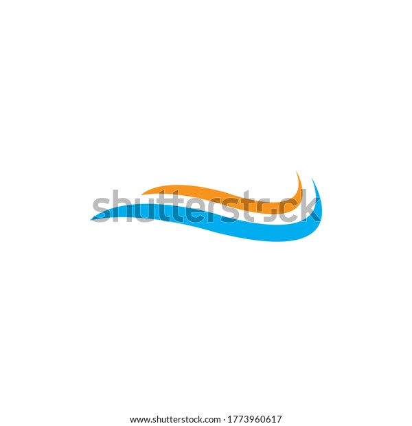 Blue Wave Swoosh Icon Logo Vector Stock Vector (Royalty Free ...