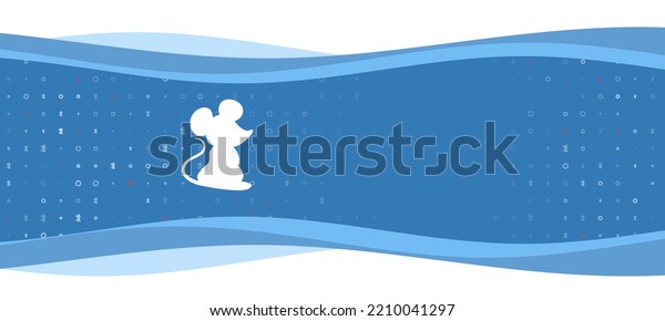 Blue Wavy Banner White Mouse Symbol Stock Vector (Royalty Free ...