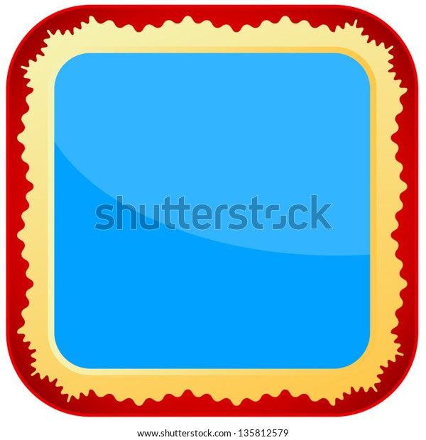 Blue Web Button Red Frame Stock Vector (Royalty Free) 135812579 ...