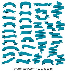 Blue Navy Blue Ribbons Vector Collectionflat Stock Vector (Royalty Free ...
