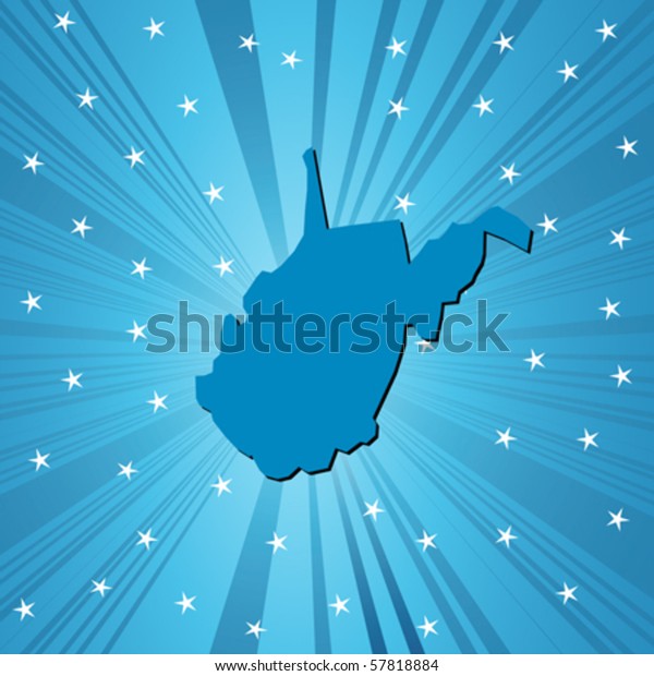Blue West Virginia Map Abstract Background Stock Vector (Royalty Free ...