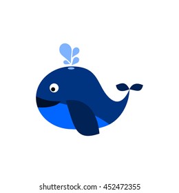 Blue Whale Spout Isolated Vector Illustration Stock Vector (Royalty ...