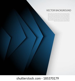 Blue White Abstract Background Realistic Shadows Stock Vector (Royalty ...