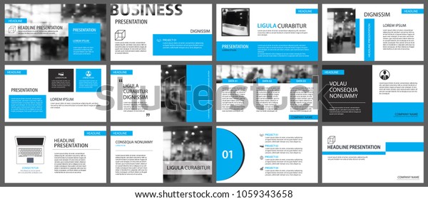 Blue White Element Slide Infographic On Stock Vector (Royalty Free ...