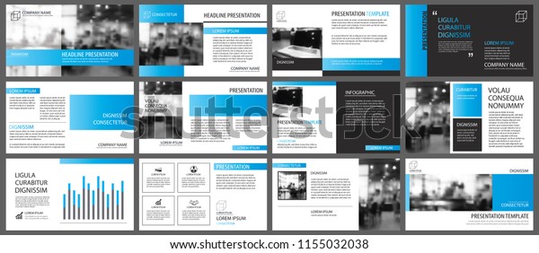 Blue White Element Slide Infographic On Stock Vector (Royalty Free ...