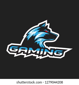 Blue White Fox Head Logo Gaming Stock Vector (Royalty Free) 1279044208