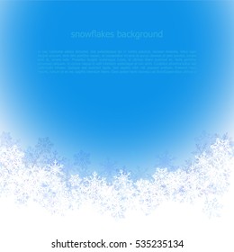 Blue White Snowflake Background Vector Illustration Stock Vector ...