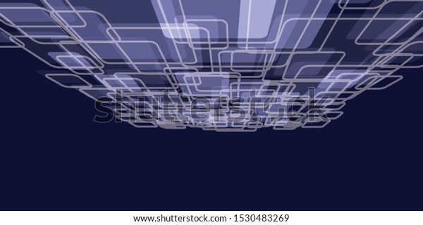 Blue White Square Tiles Perspective Stock Vector (Royalty Free ...
