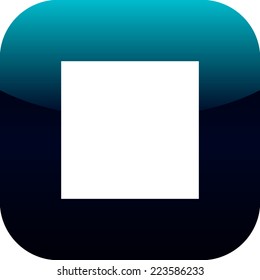 Blue White Stop Square Icon Web Stock Vector (Royalty Free) 223586233 ...